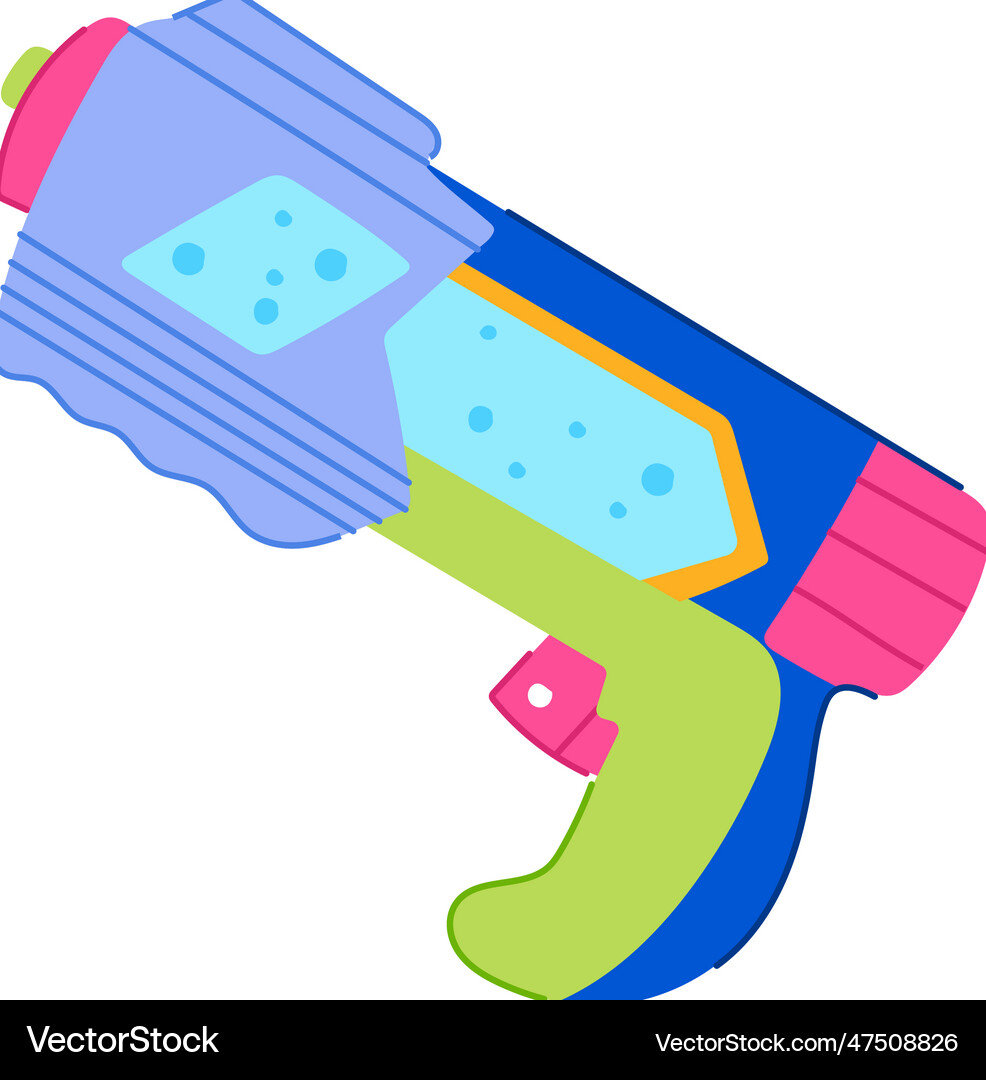 Blue water gun cartoon Royalty Free Vector Image