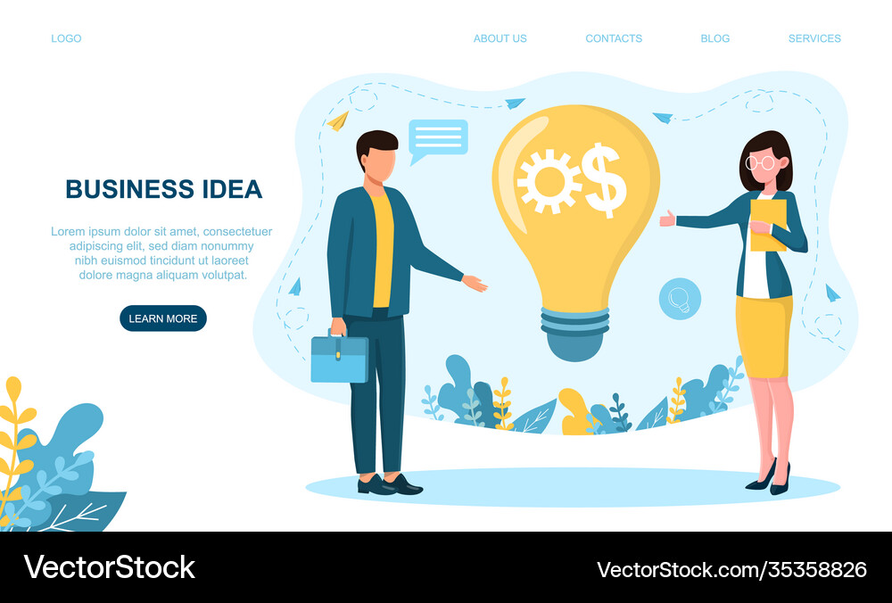Business idea embody into real thing Royalty Free Vector