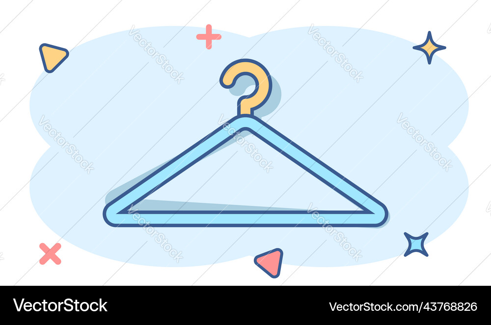 Cartoon hanger icon in comic style wardrobe Vector Image