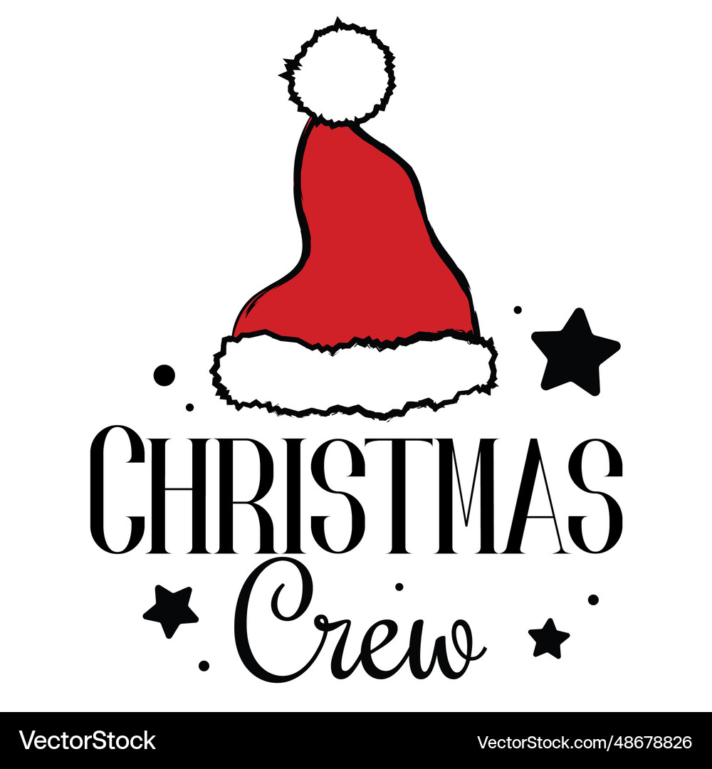 Christmas crew with cute santa Royalty Free Vector Image