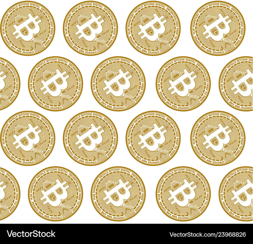 Concept of bitcoin crypto coin Royalty Free Vector Image
