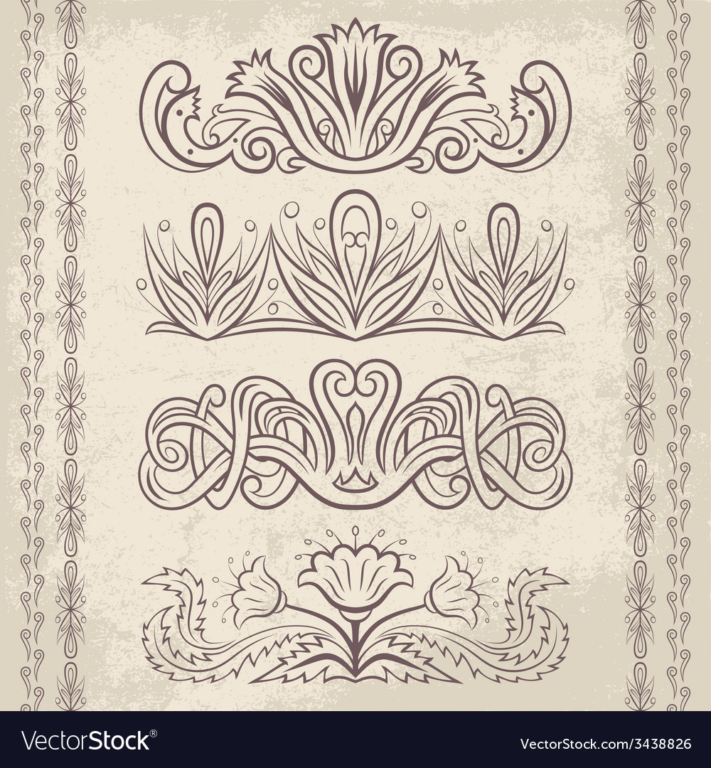 Decor elements Royalty Free Vector Image - VectorStock