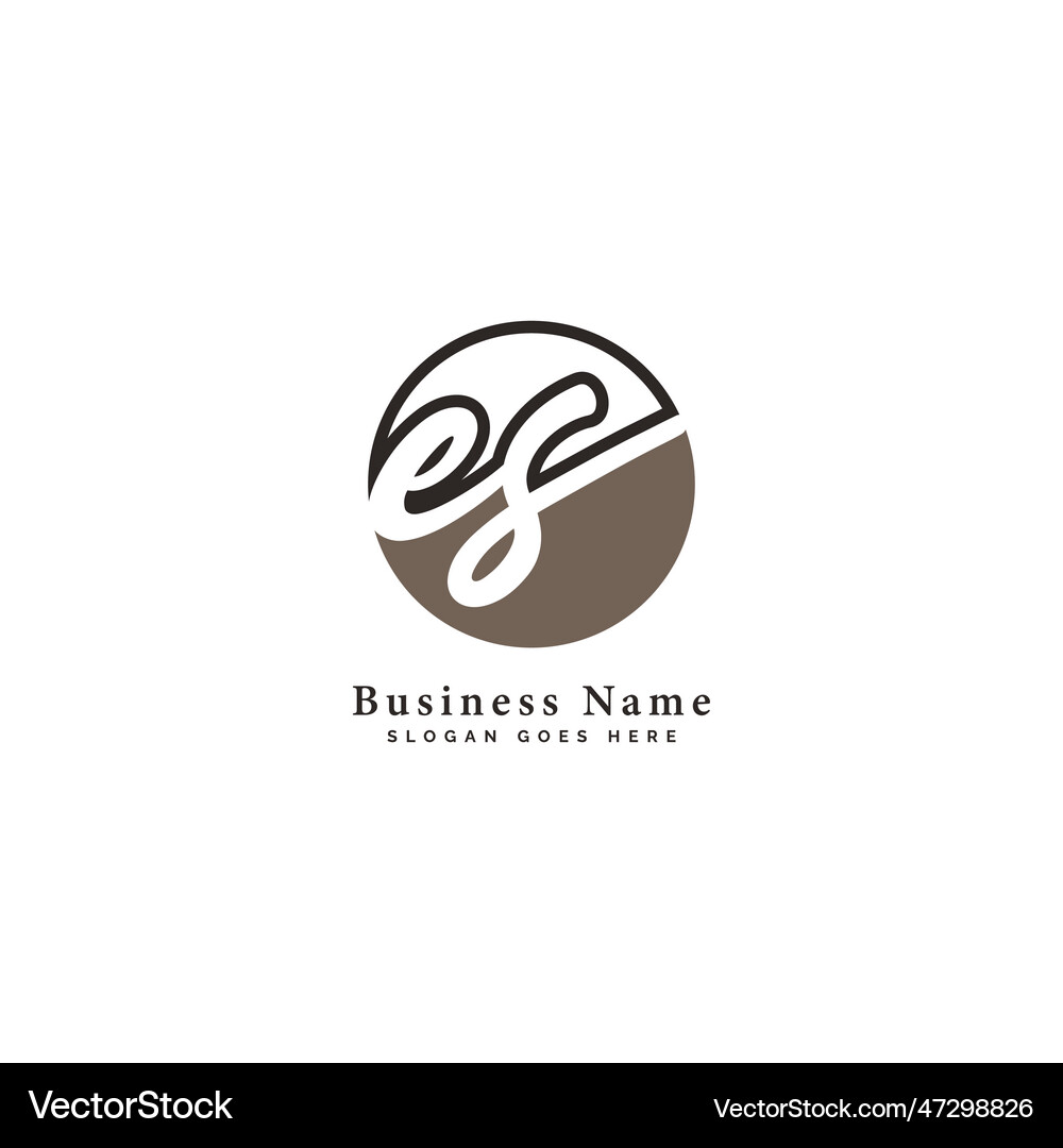 E s es initial letter handwritten signature logo Vector Image