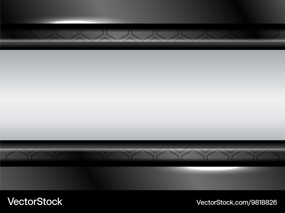 Grey metallic background template Royalty Free Vector Image