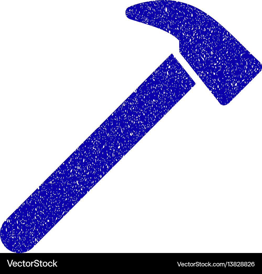 Hammer icon grunge watermark Royalty Free Vector Image
