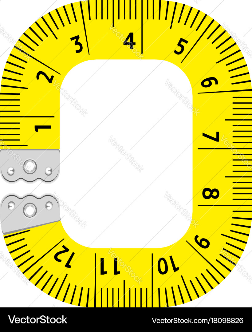 Number eight ruler icon cartoon style Royalty Free Vector