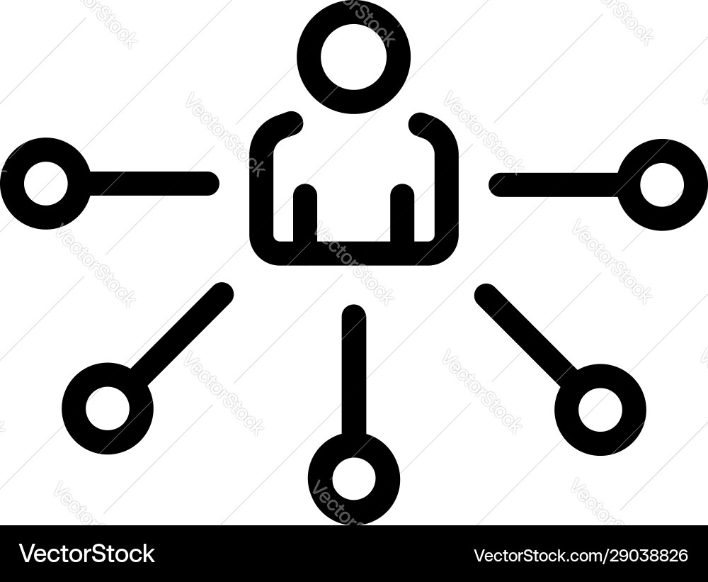 Public storyteller icon outline style Royalty Free Vector