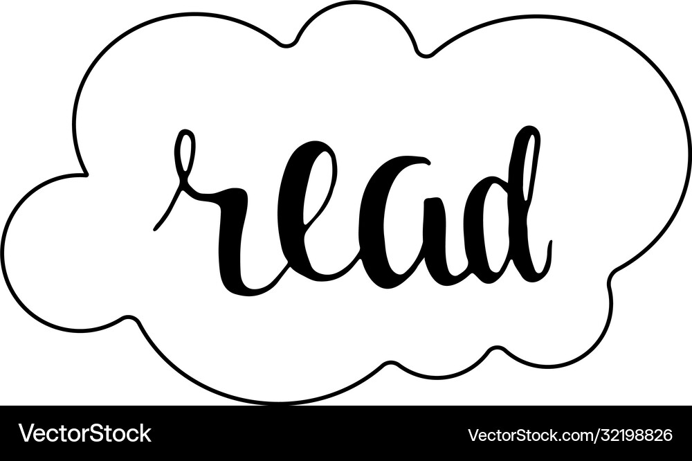 Read - hand written sign for organized planner Vector Image