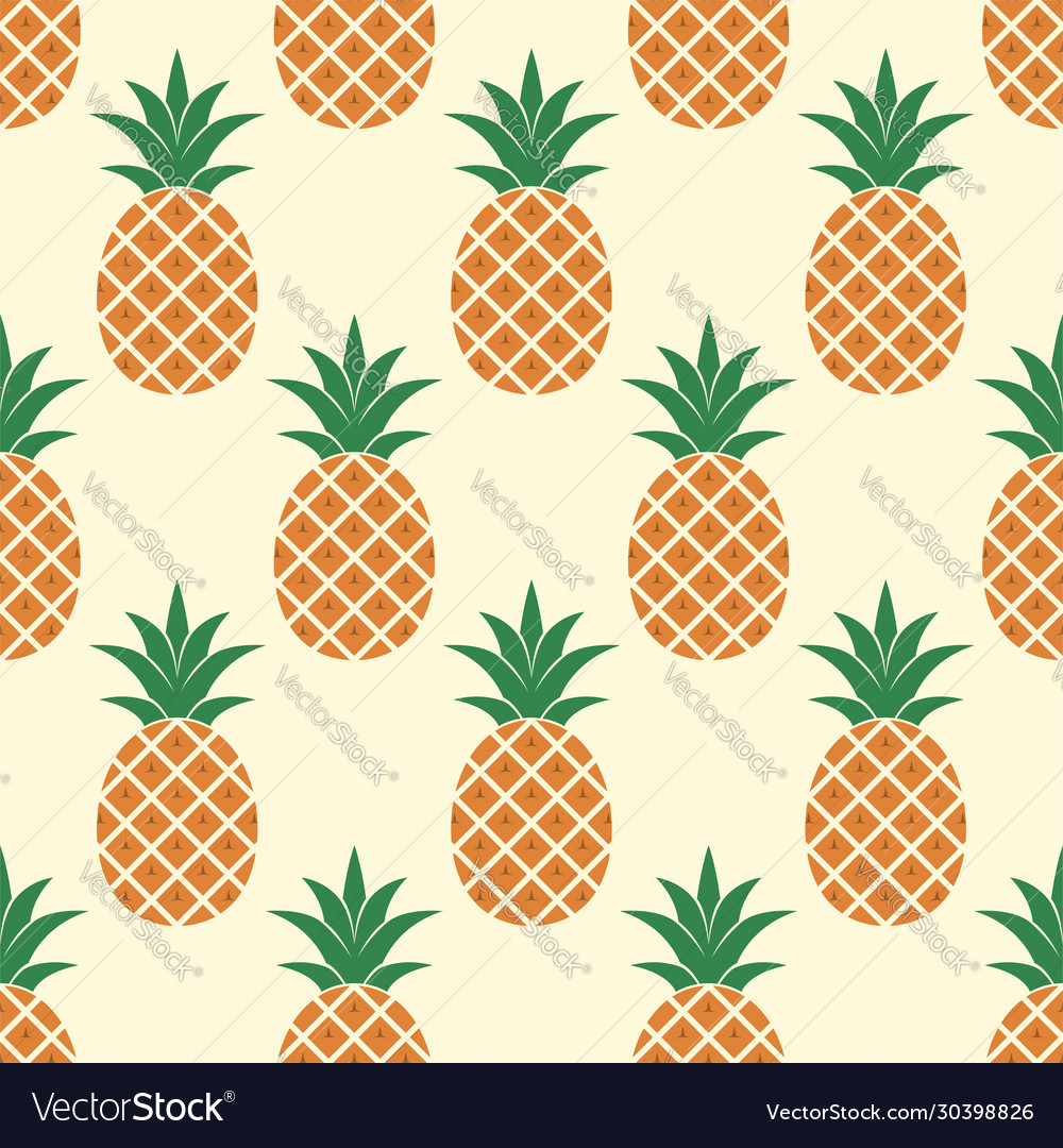 Seamless pineapple pattern Royalty Free Vector Image
