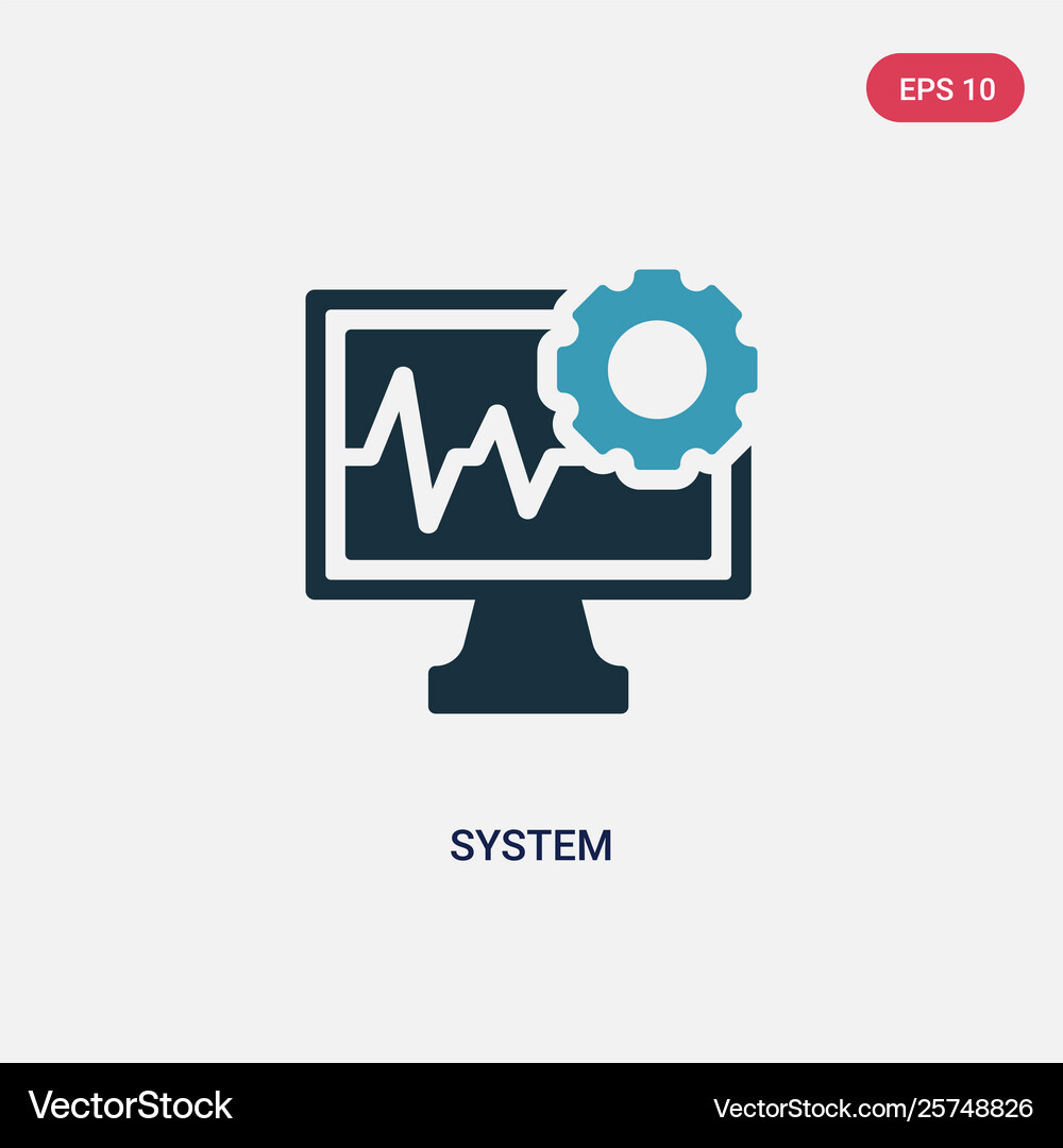 Two color system icon from social media concept Vector Image