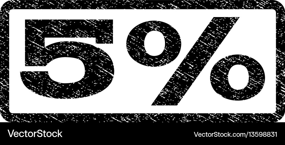 5 percent watermark stamp Royalty Free Vector Image