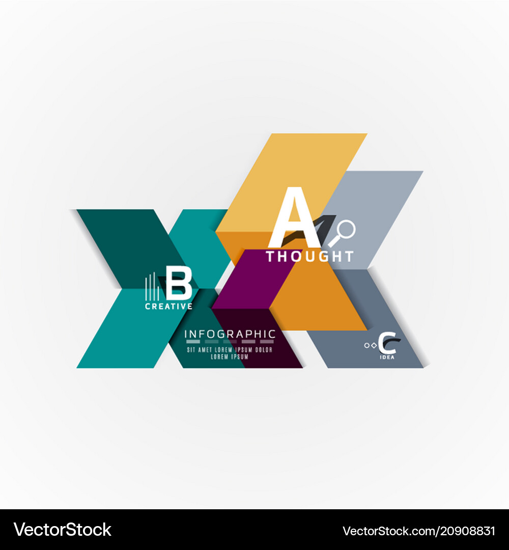 Abstract geometric option infographic banners a b Vector Image