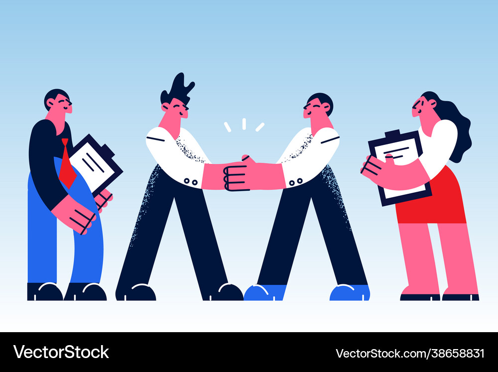 Agreement deal and successful project concept Vector Image