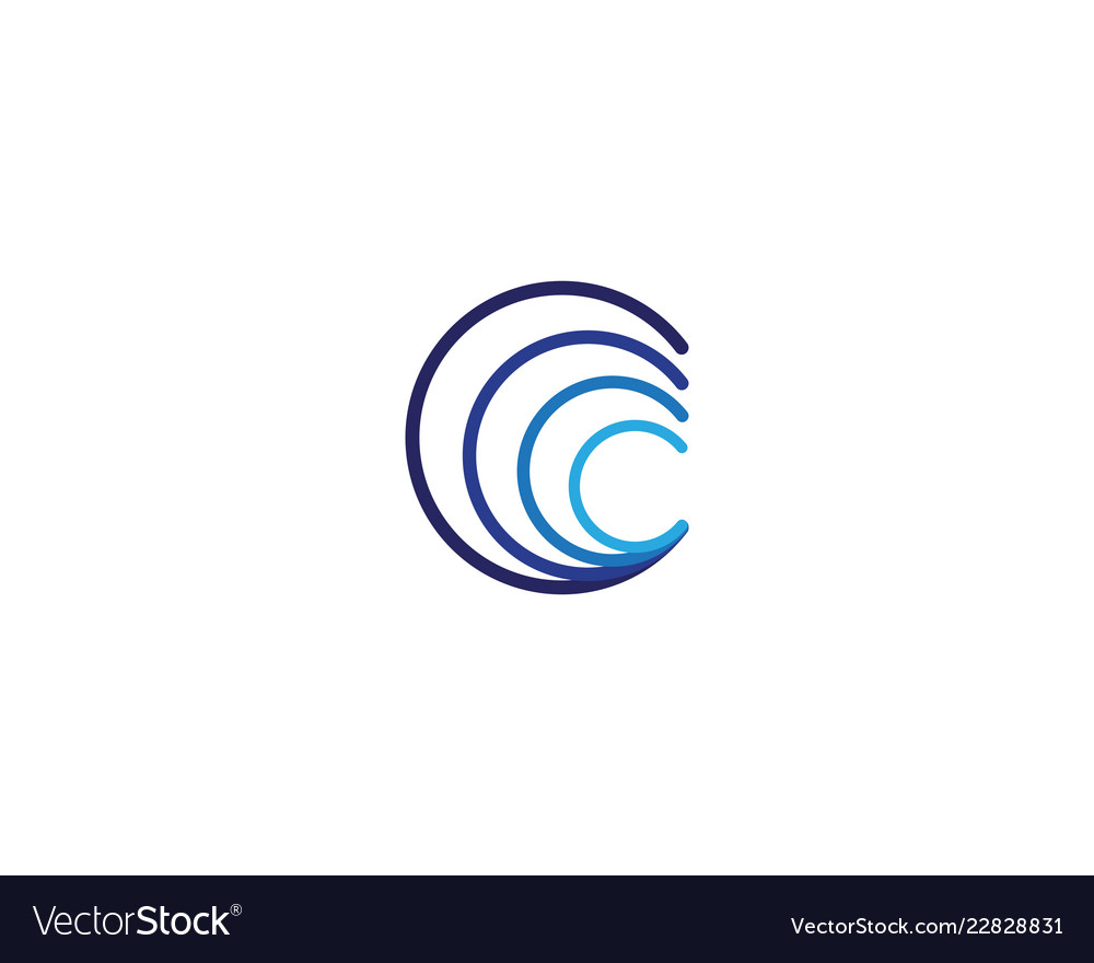 C circle logo and symbols Royalty Free Vector Image