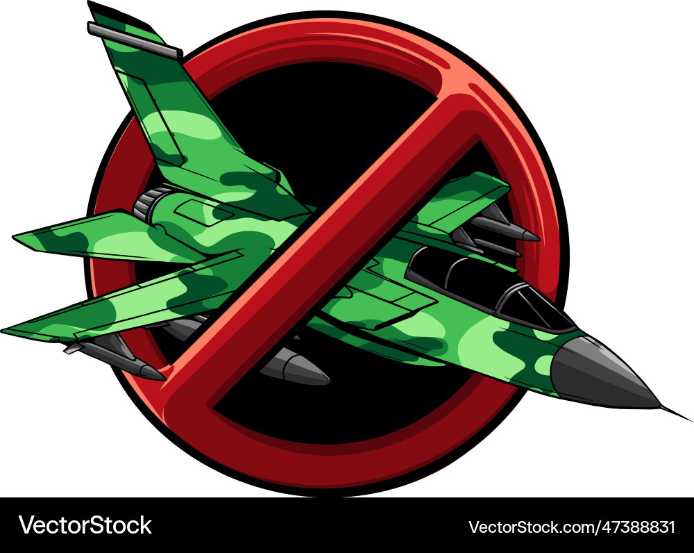 Cartoon military jet Royalty Free Vector Image