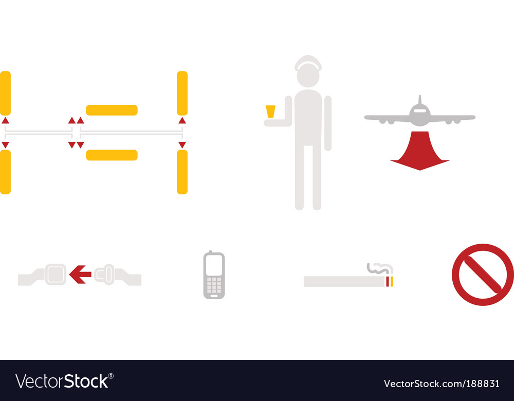 Civil aviation icons Royalty Free Vector Image Civil aviation icons Royalty Free Vector Image