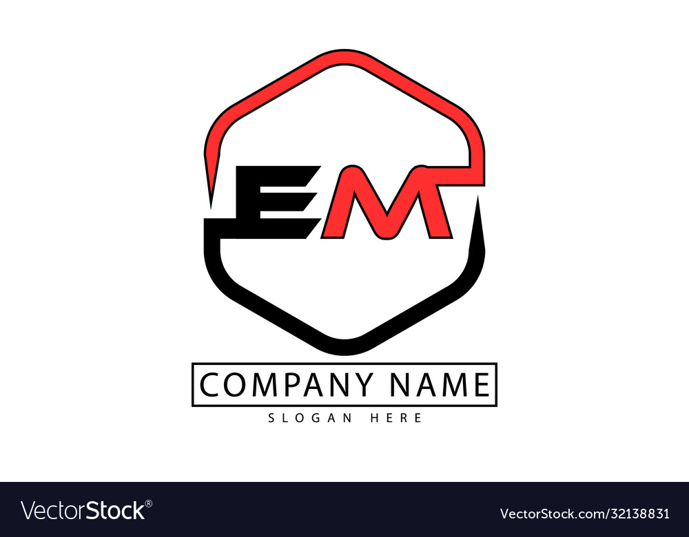Em initial logo Royalty Free Vector Image - VectorStock