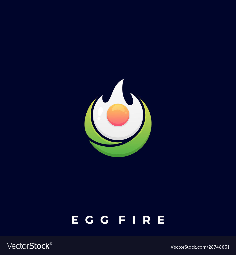 Fire egg template Royalty Free Vector Image - VectorStock