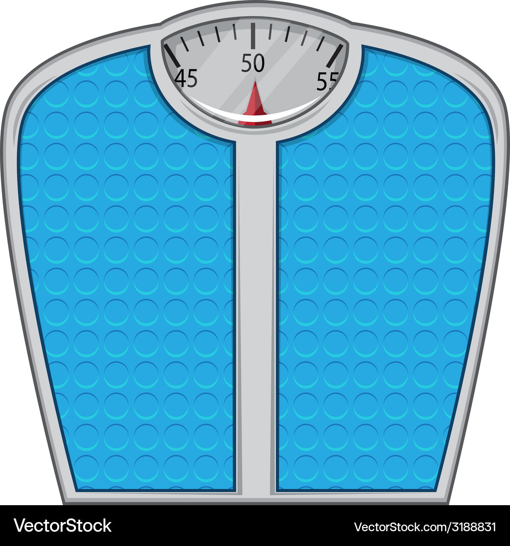 Weight scales isolated on white Royalty Free Vector Image