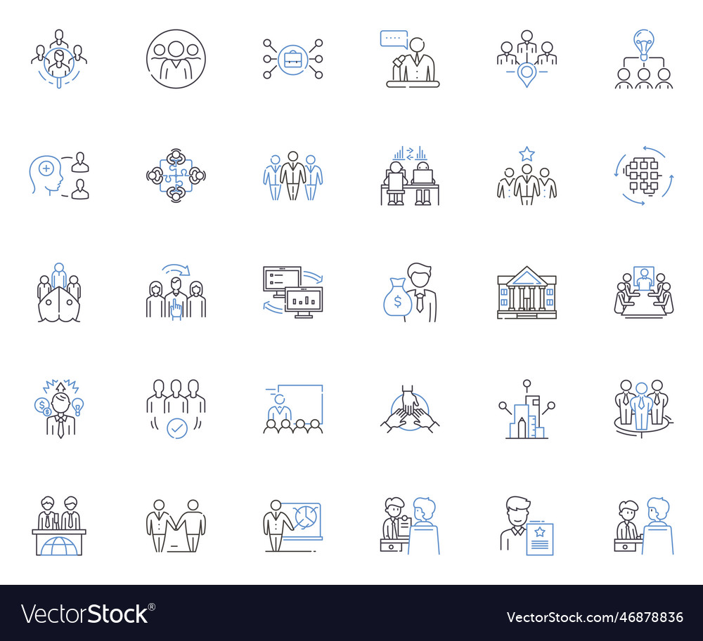 Bunch line icons collection cluster bundle Vector Image