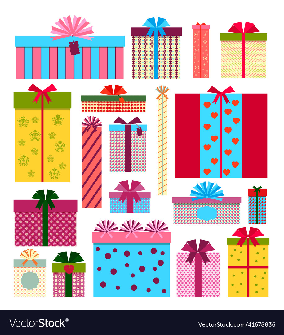 Gift boxes Royalty Free Vector Image - VectorStock