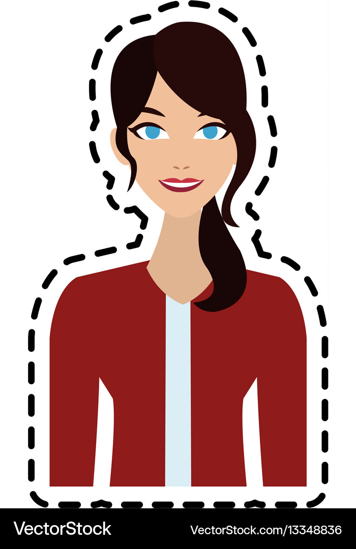 Happy young woman icon image Royalty Free Vector Image