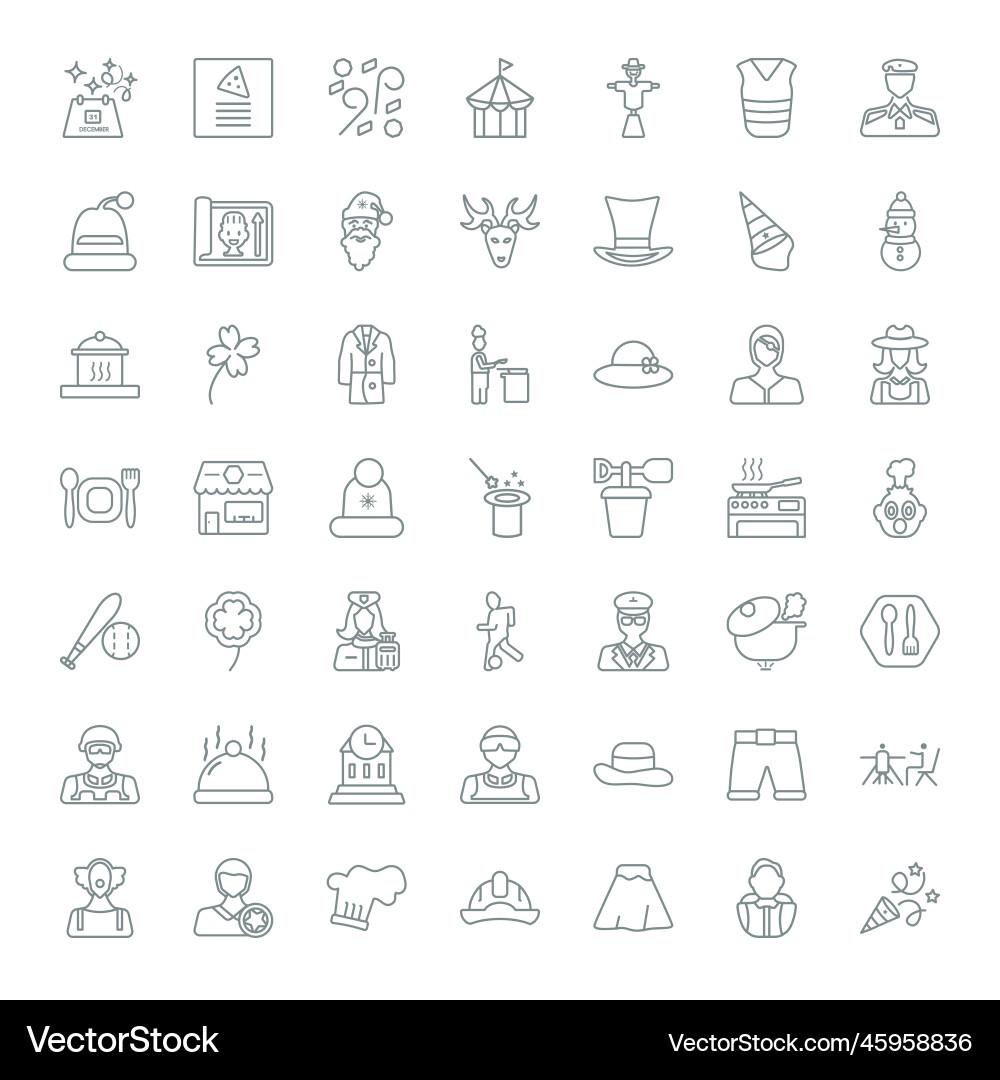 Hat icons Royalty Free Vector Image - VectorStock