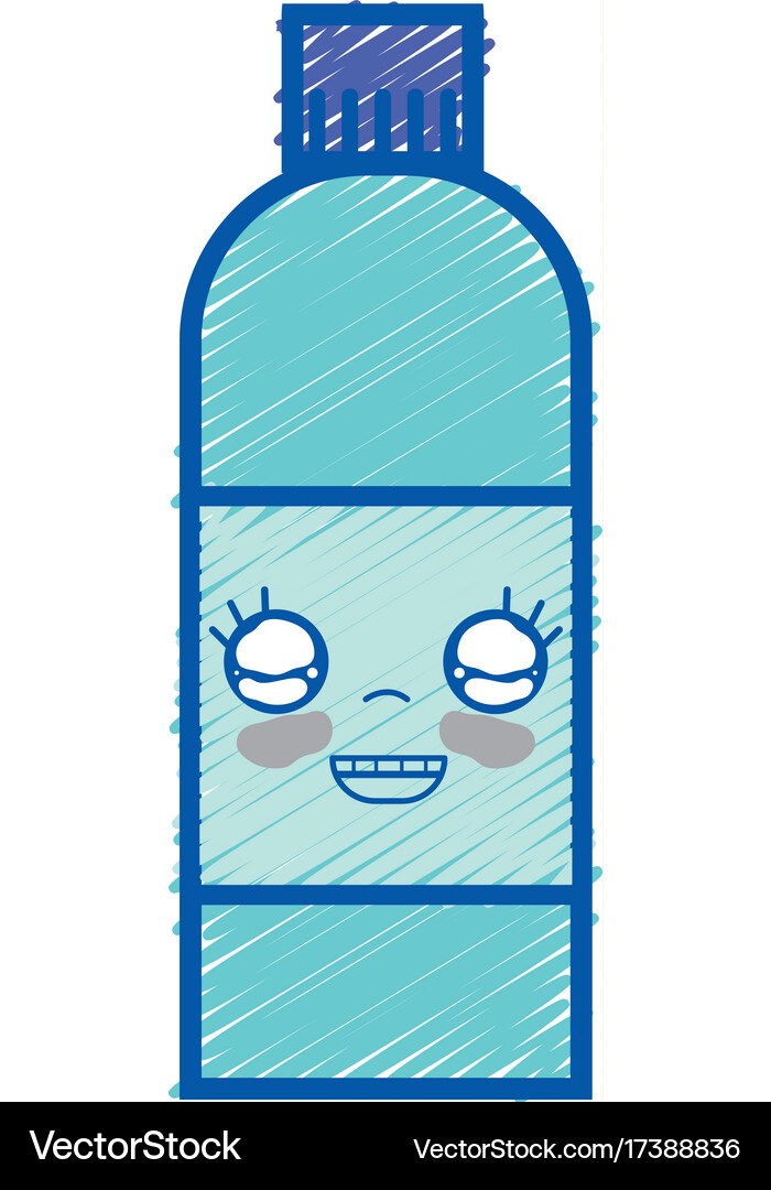 Kawaii cute happy beverage bottle Royalty Free Vector Image