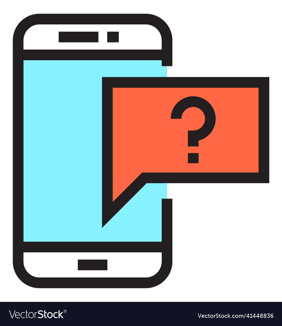 Message alert icon chat bubble with question mark Vector Image