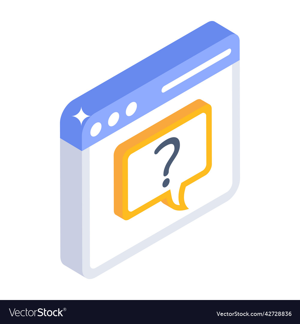 Online query Royalty Free Vector Image - VectorStock
