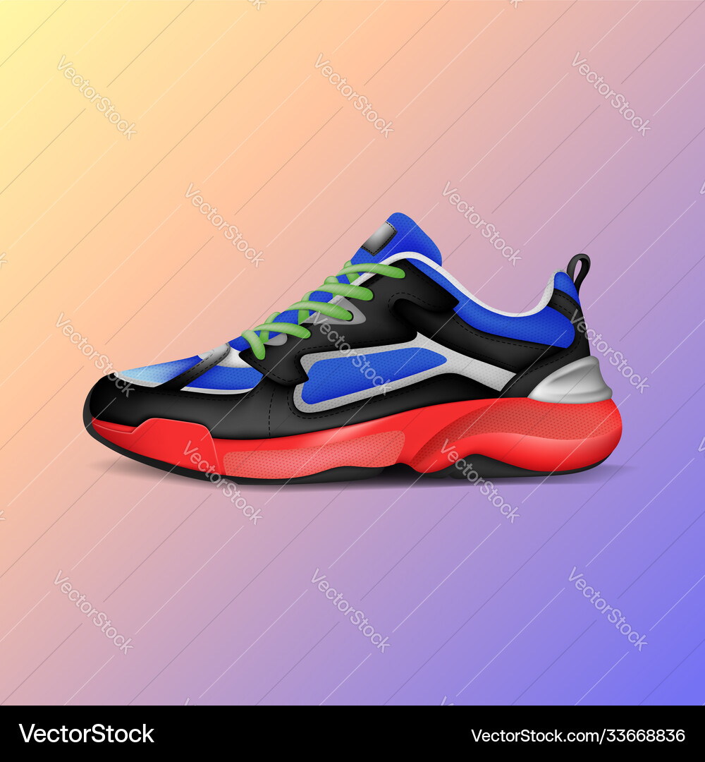 Realistic sport running shoe for training Vector Image