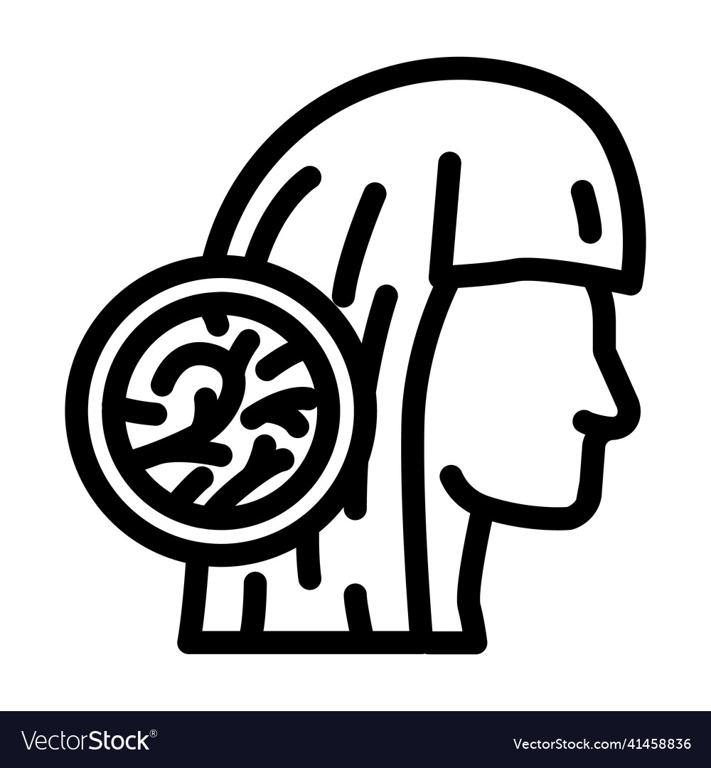 Split ends line icon Royalty Free Vector Image