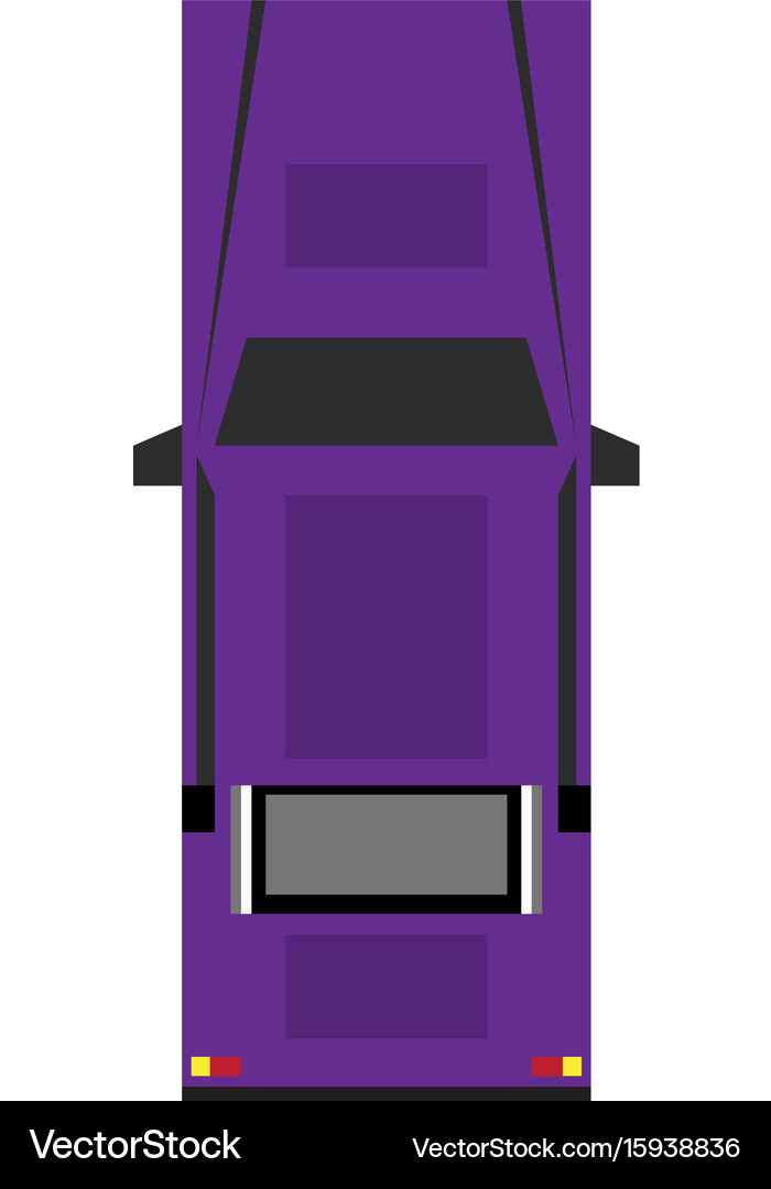 Top view of a car Royalty Free Vector Image - VectorStock