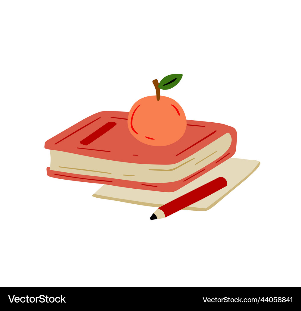Book in cartoon style education Royalty Free Vector Image