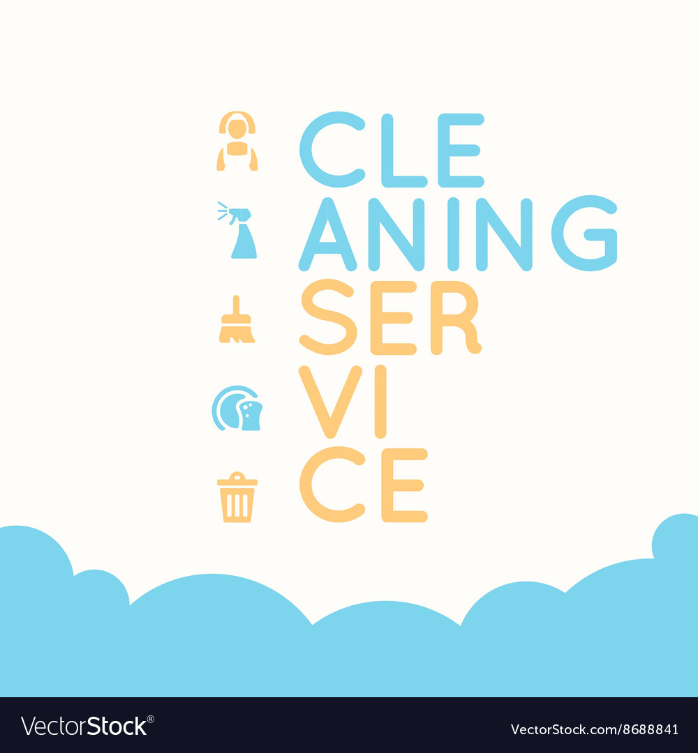 Cleaning service elements Royalty Free Vector Image