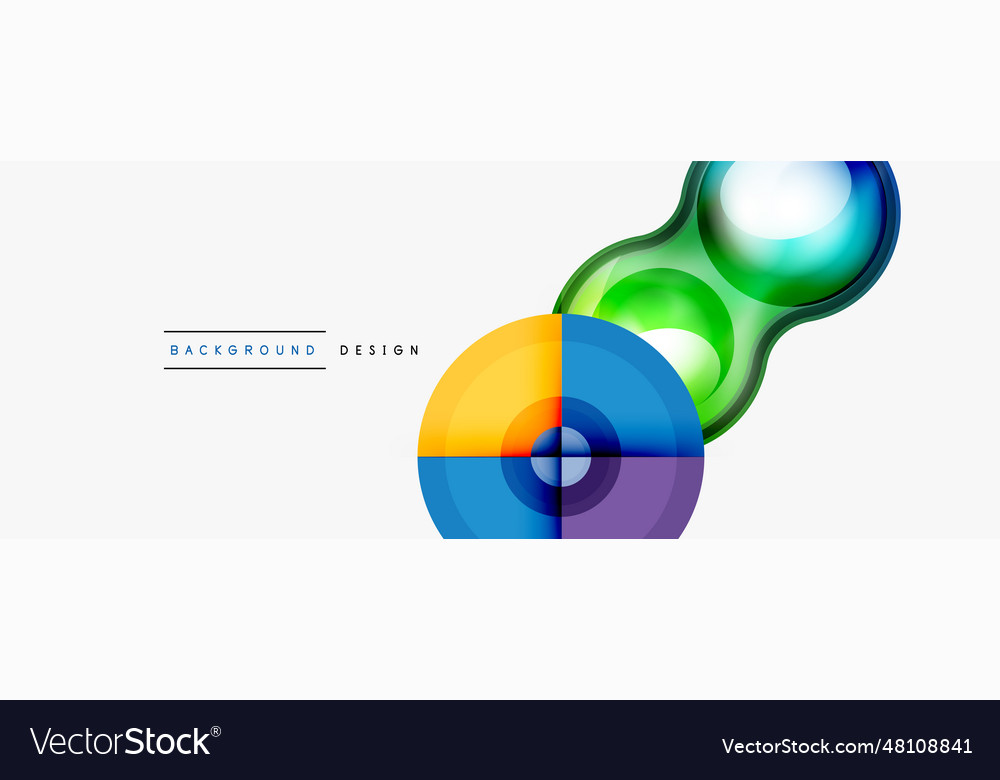 Creative circle geometric abstract background Vector Image