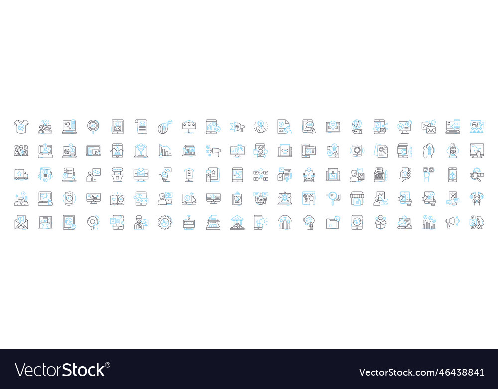 Project development line icons set Royalty Free Vector Image Project development line icons set Royalty Free Vector Image