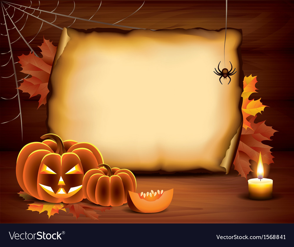 Pumpkin paper halloween Royalty Free Vector Image