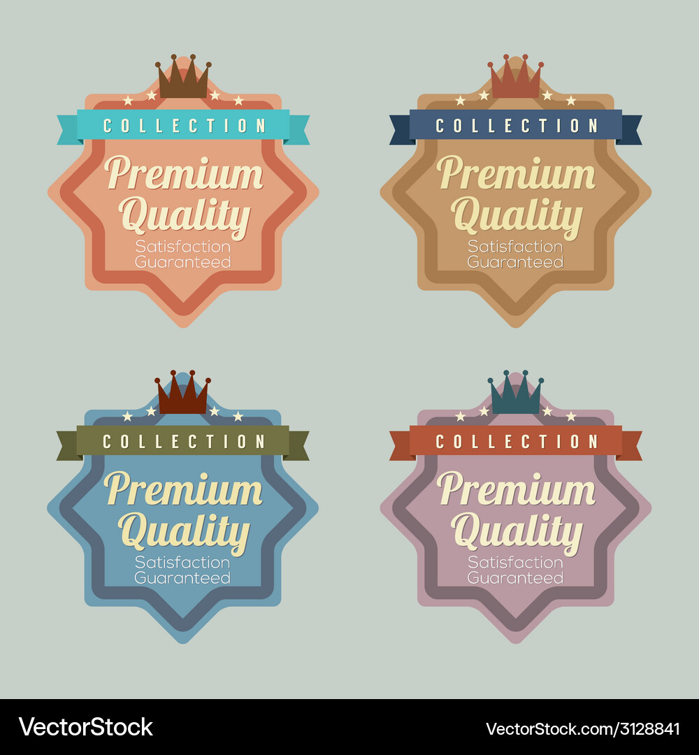 Set of vintage retro labels Royalty Free Vector Image