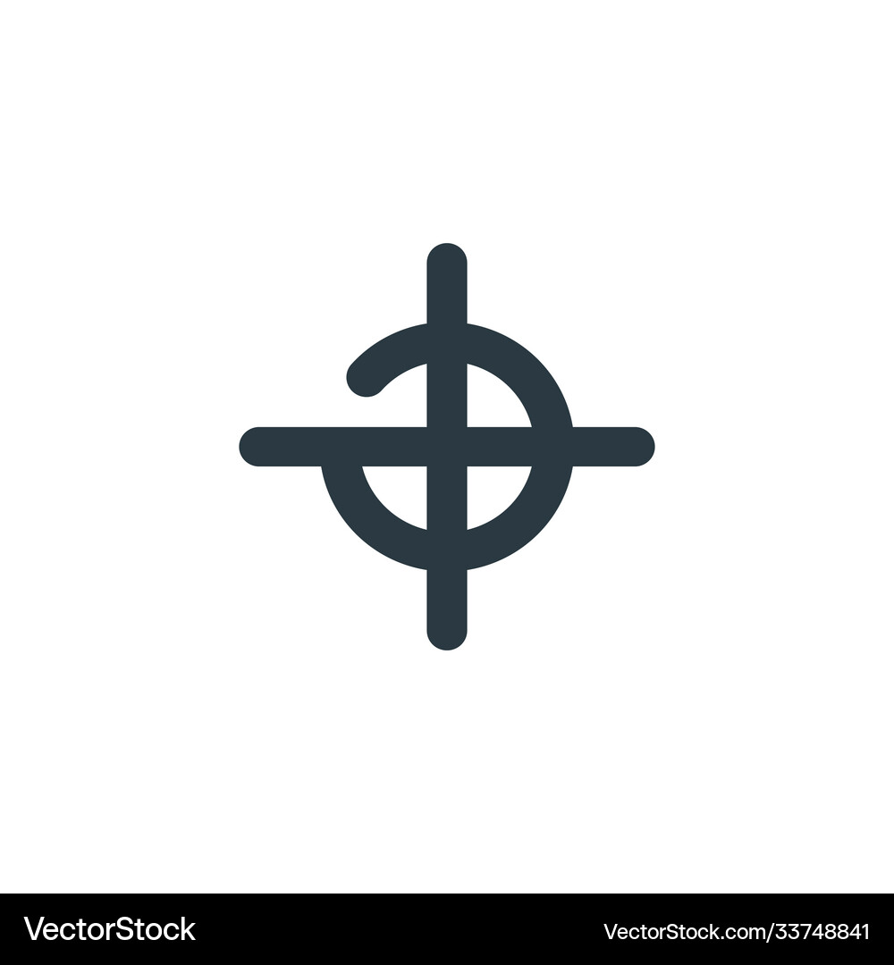 Target aim icon sign focus circle stock isolated Vector Image