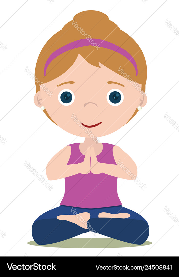 Yoga girl Royalty Free Vector Image - VectorStock
