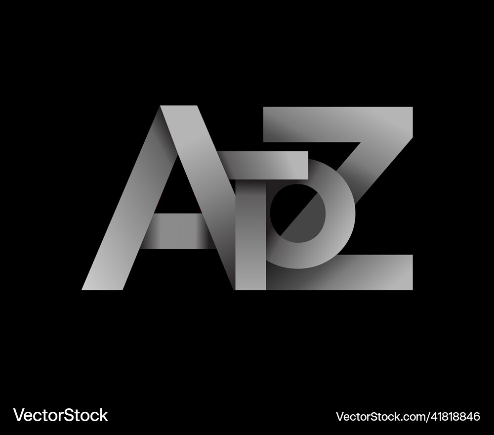 A to z 3d logo design icon Royalty Free Vector Image
