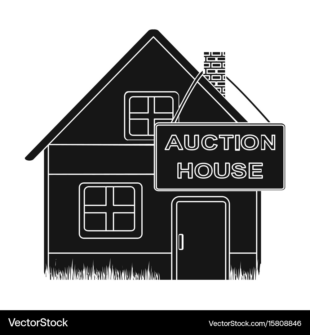 Auction house for sale e-commerce single icon Vector Image
