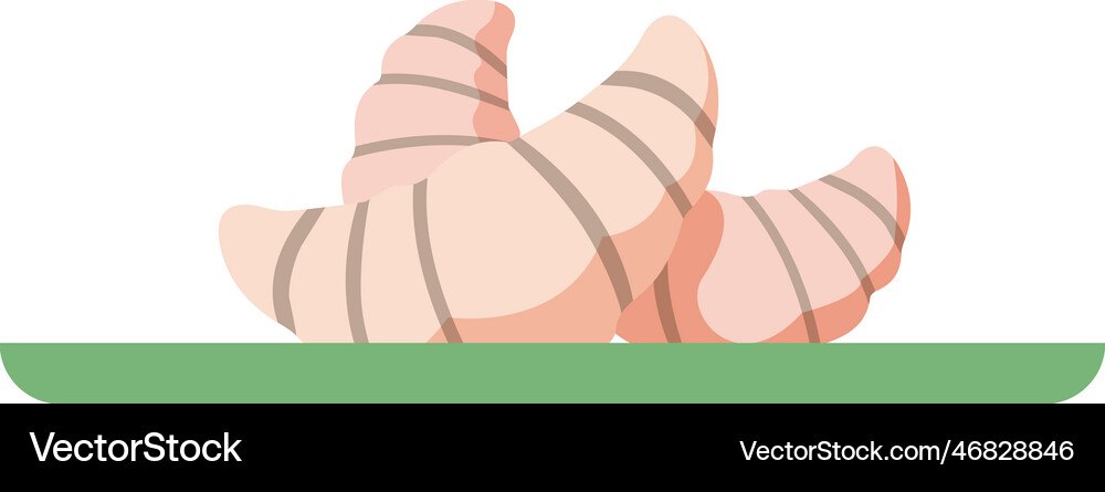 Croissant flat icon for coffee shop Royalty Free Vector