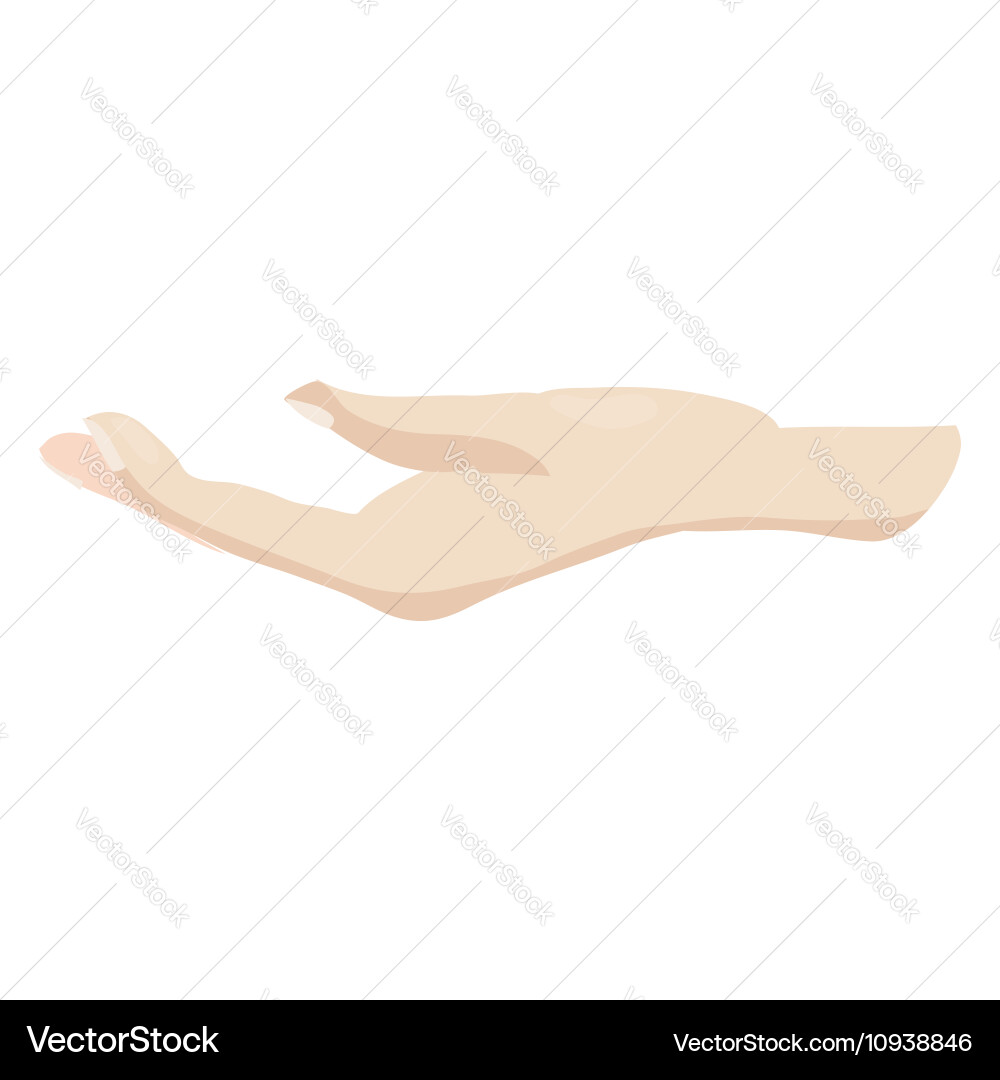 Giving hand icon cartoon style Royalty Free Vector Image