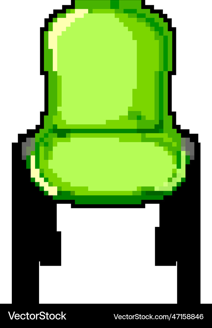 Modern kid chair game pixel art Royalty Free Vector Image
