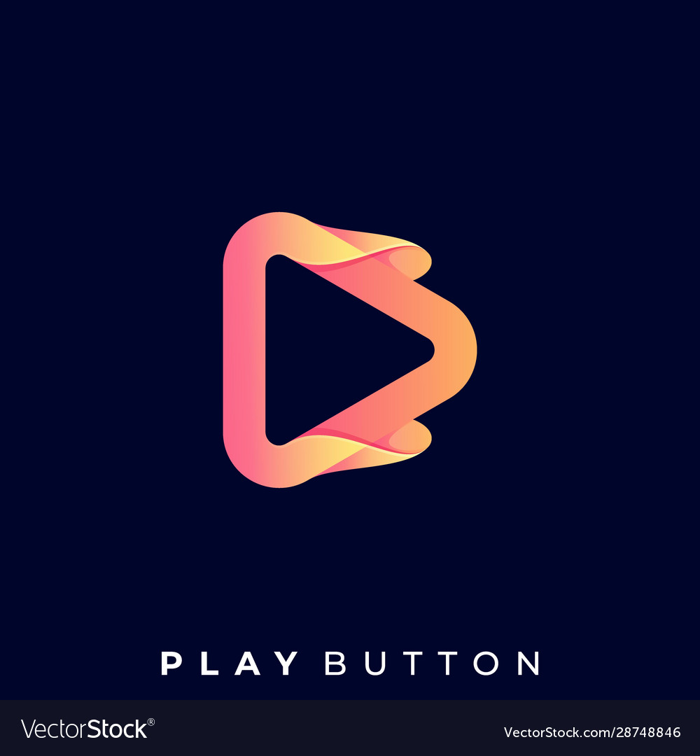 Play button template Royalty Free Vector Image