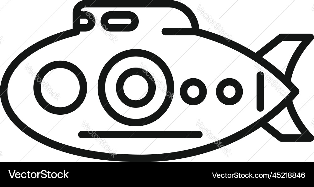 Ship submarine icon outline sea periscope Vector Image