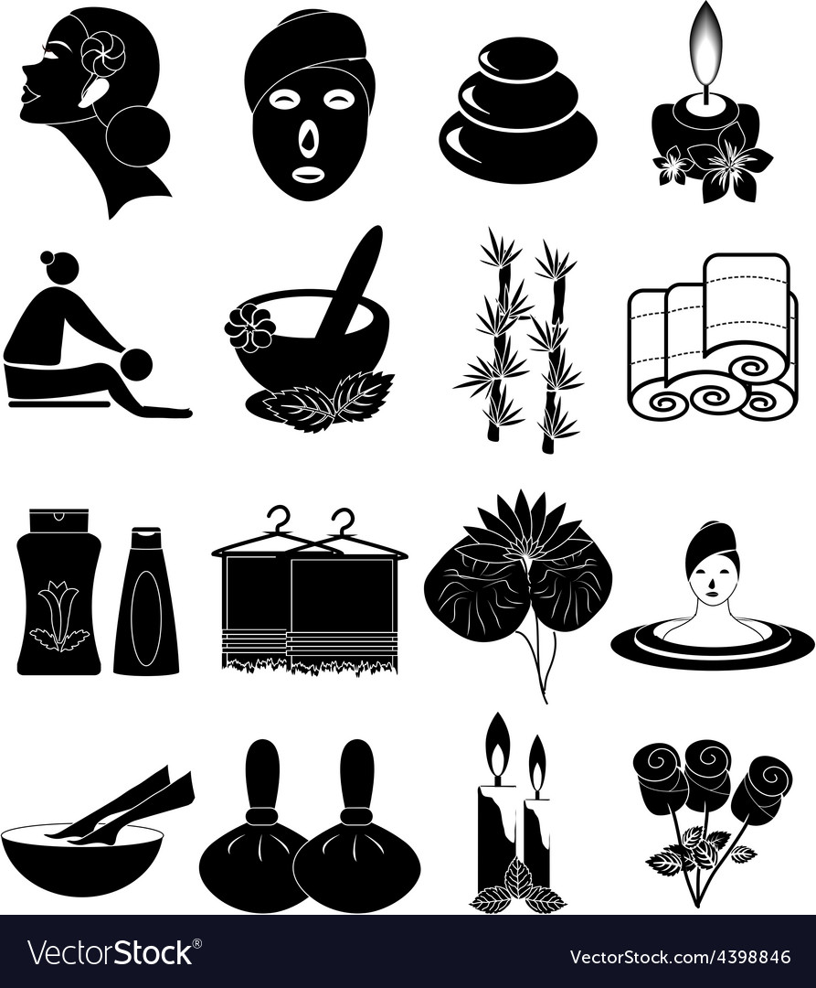Spa icons set Royalty Free Vector Image - VectorStock
