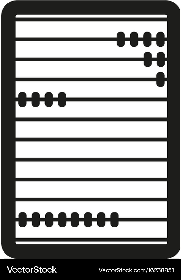 Abacus sign black icon Royalty Free Vector Image